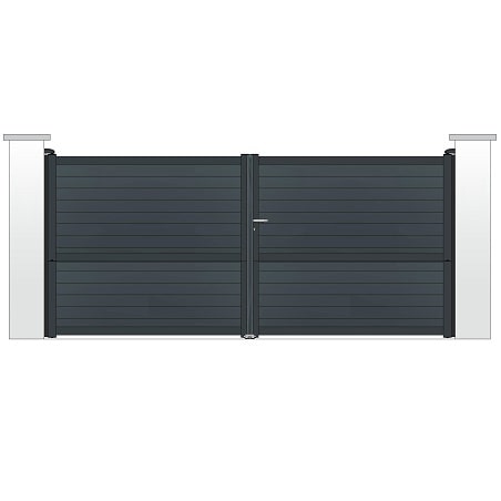 Portail ALU battant plein sur mesure - Roi le la Fenetre